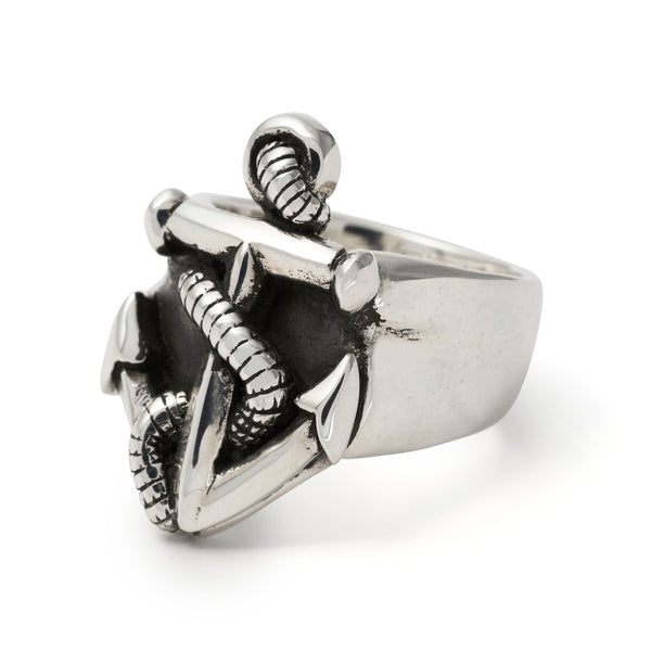 ANCHOR AND ROPE RING STAINLESS STEEL – navysealslife.com